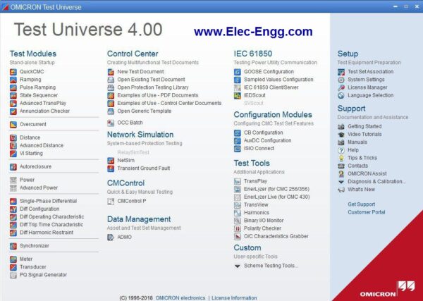 OMICRON Test Universe V4.00 Download – Electrical Engineering