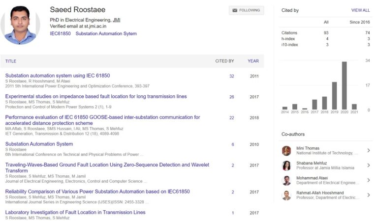 SAEED ROOSTAEE – Electrical Engineering